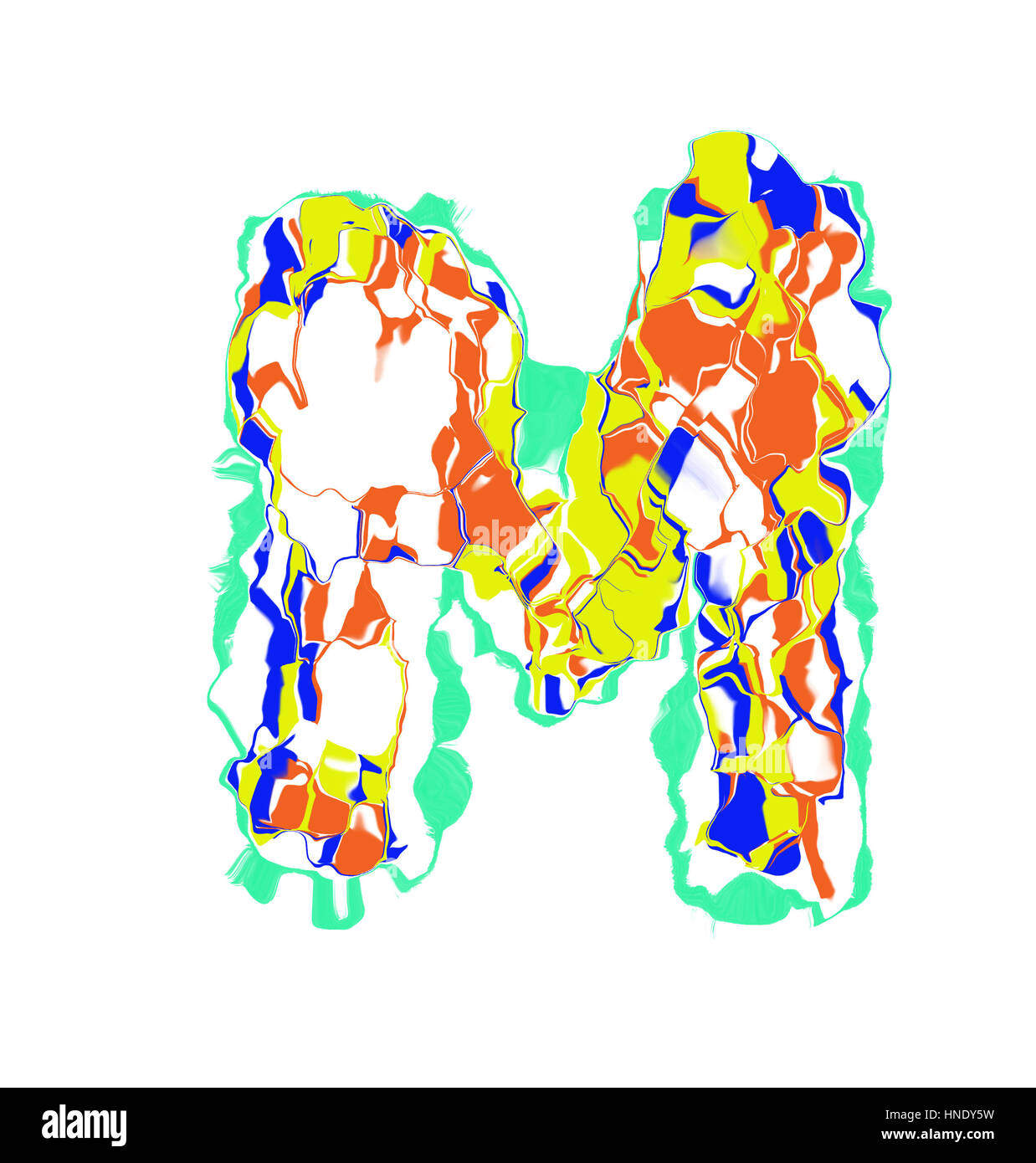 The colored Initials letter M Stock Photo - Alamy