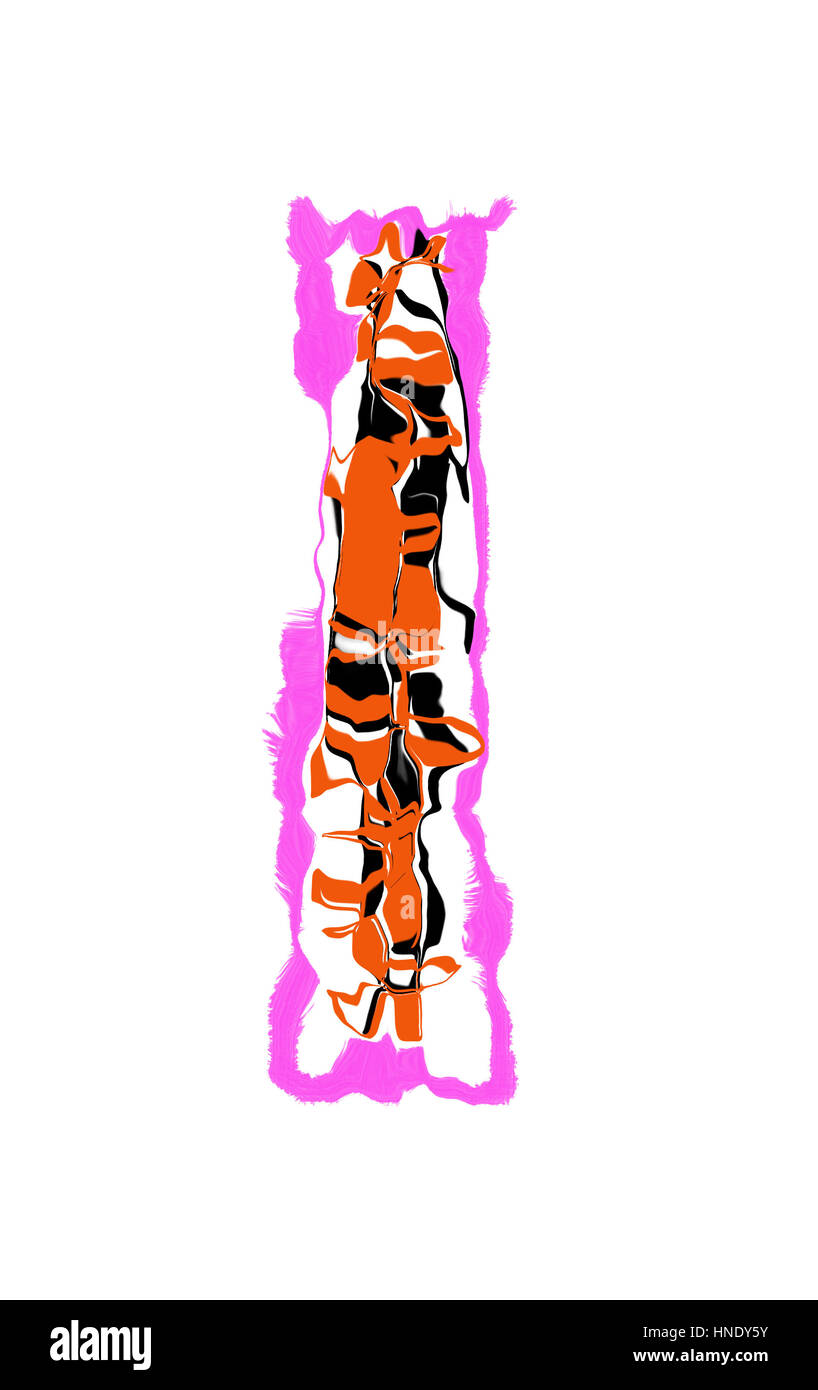 The colored Initials letter I Stock Photo - Alamy