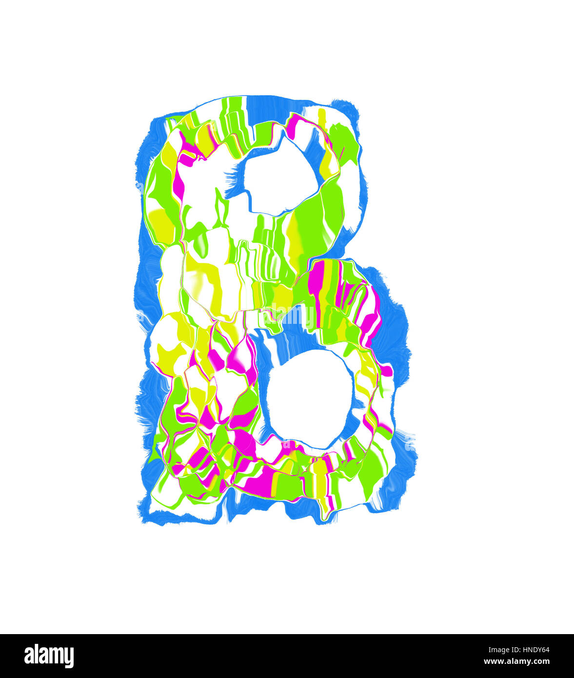 The colored Initials letter B Stock Photo - Alamy