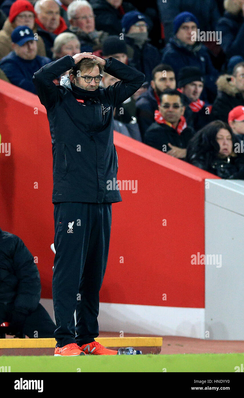 Liverpool manager Jurgen Klopp during the Premier League match at ...