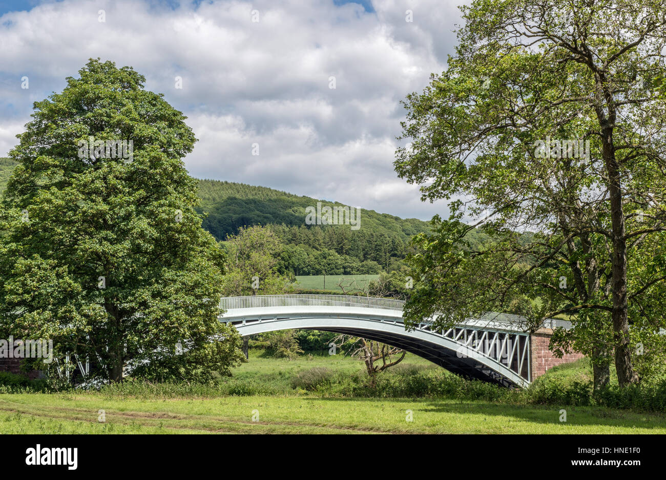 The Bigsweir Bridge over the River Wye near Llandogo in the Wye Valley ...