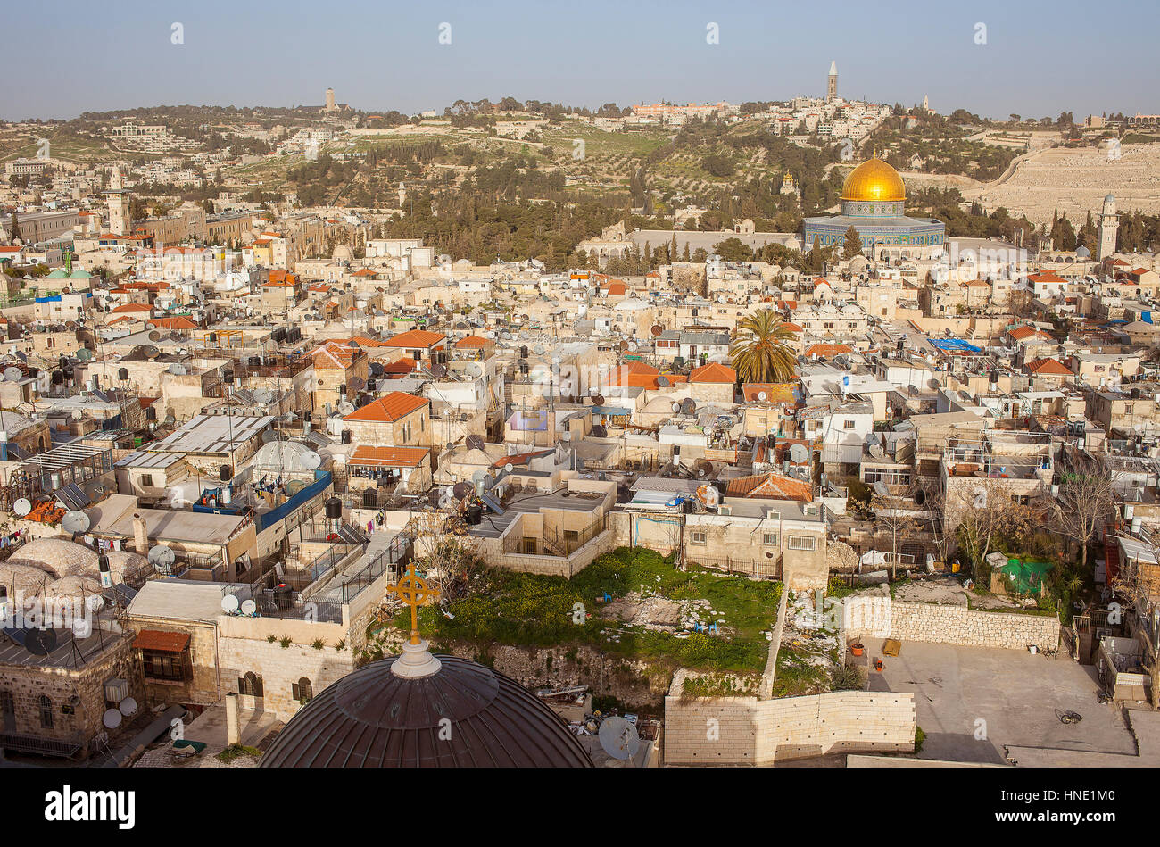 Aerial view of old City, Jerusalem, Israel Stock Photo - Alamy