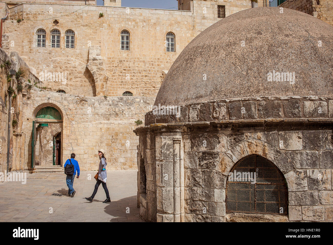 Courtyard of Ethiopian Orthodox church, in Church of the Holy Sepulchre ...