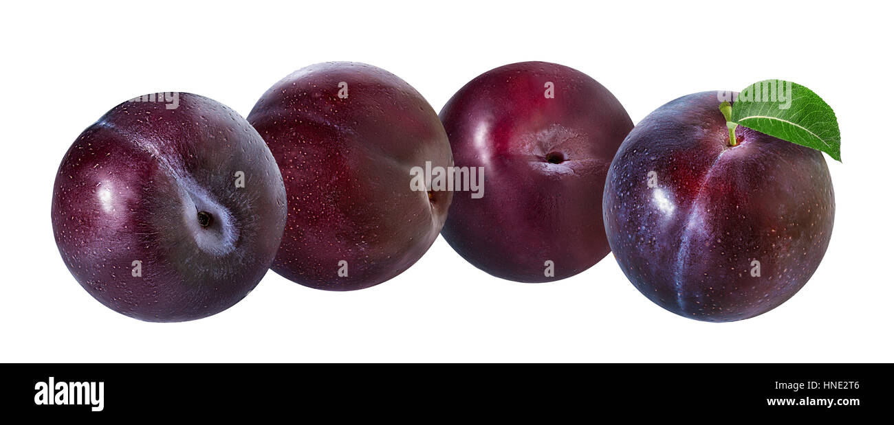 plum on a white background Stock Photo - Alamy