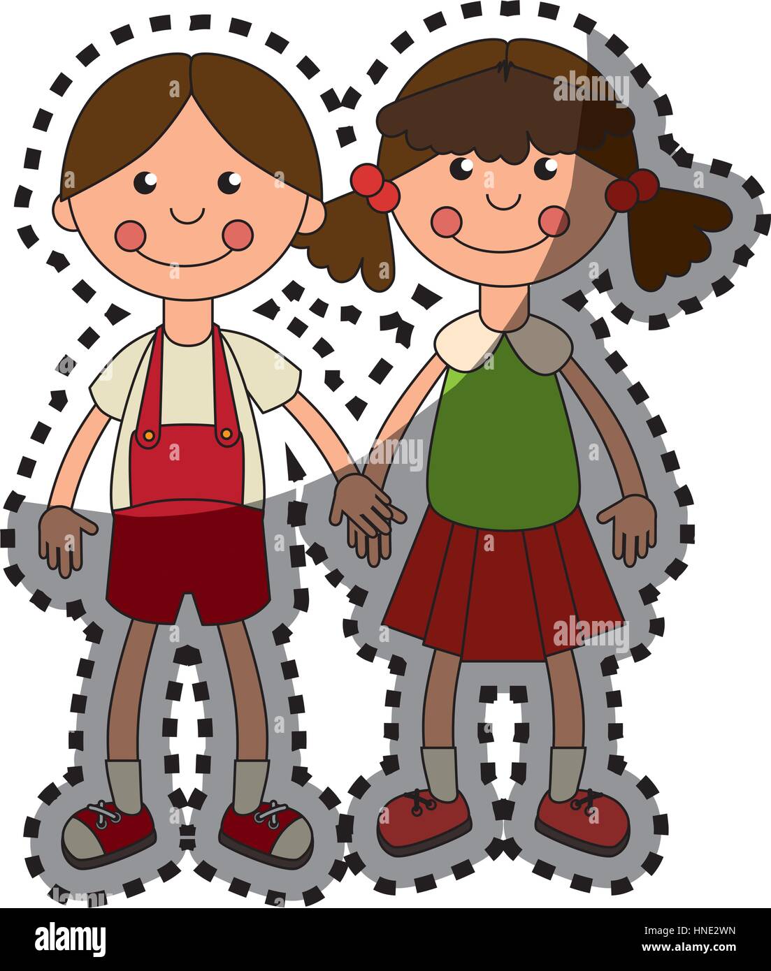 Girl Dolls Stock Vector Images - Alamy