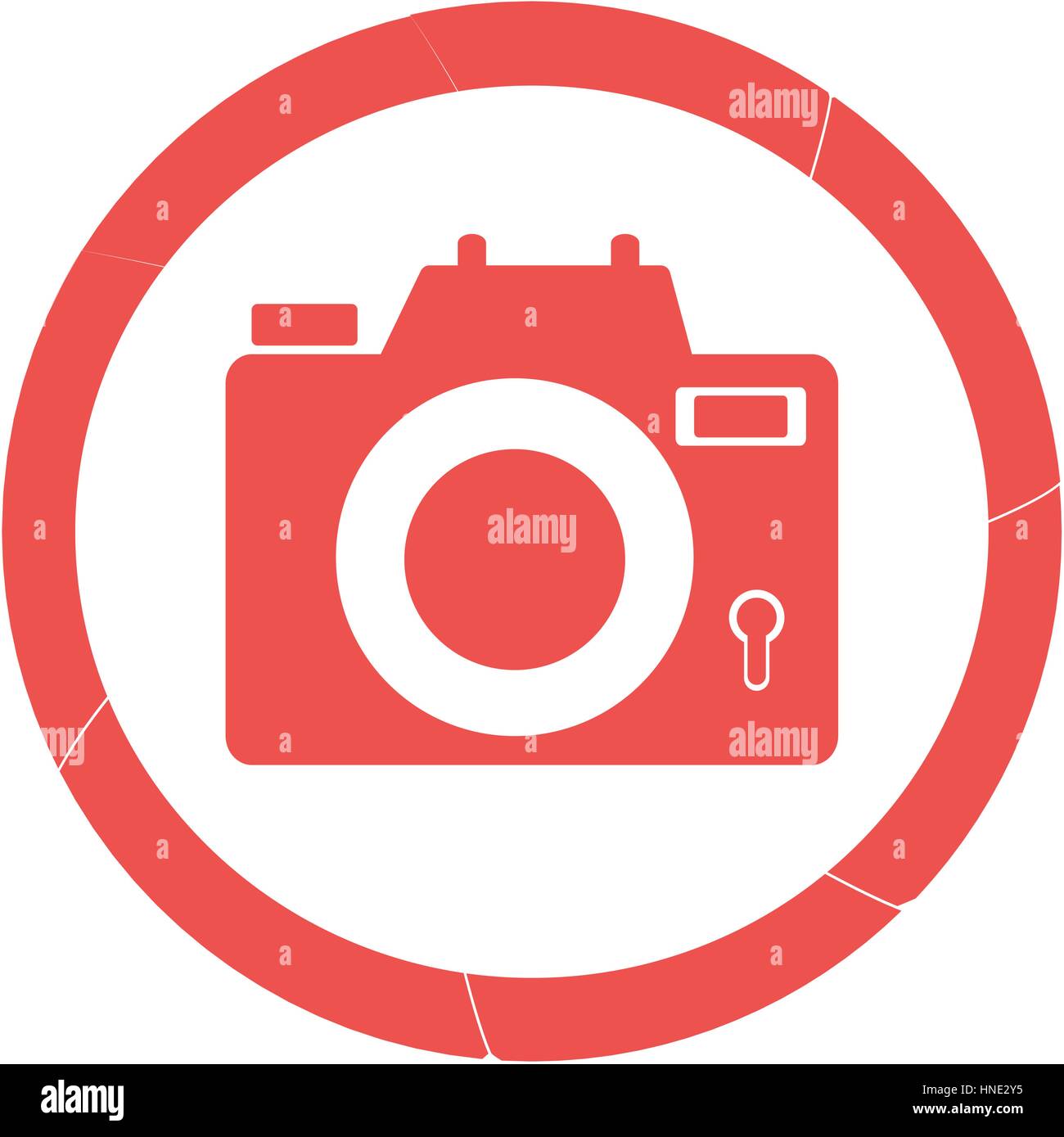 circular border with camera icon vector illustration Stock Vector Image ...