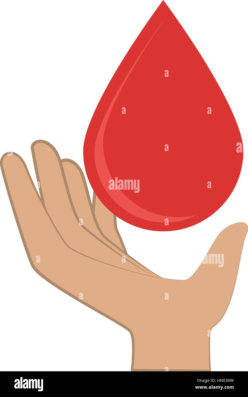 hand holding a blood drop vector illustration Stock Vector Image & Art ...