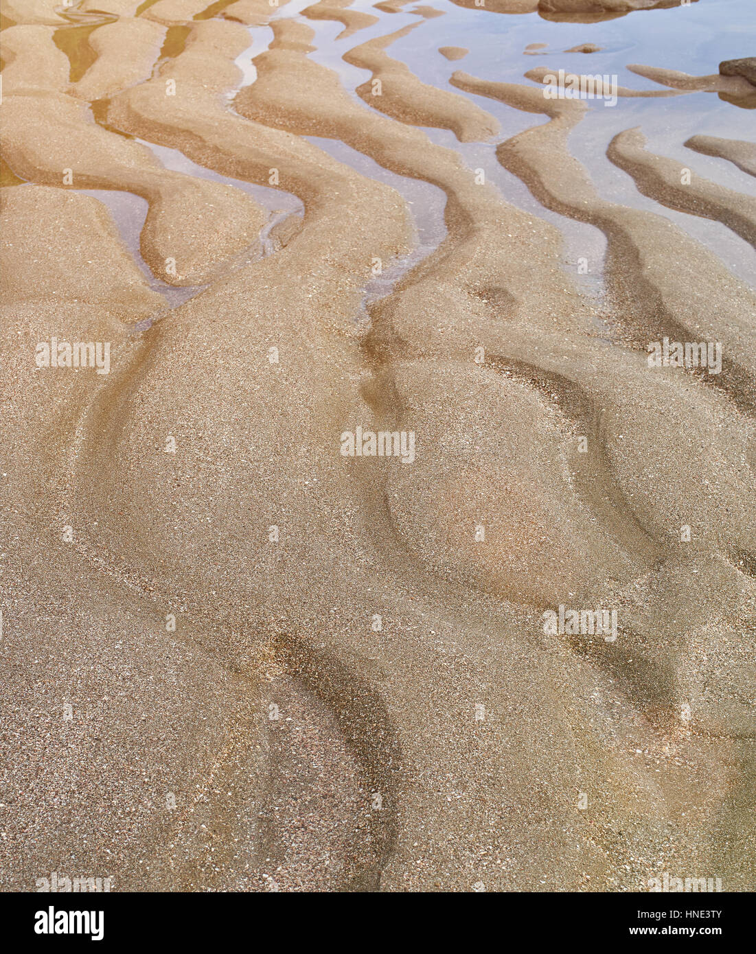 Curly sand waves on ocean beach in sunny tropics Stock Photo - Alamy