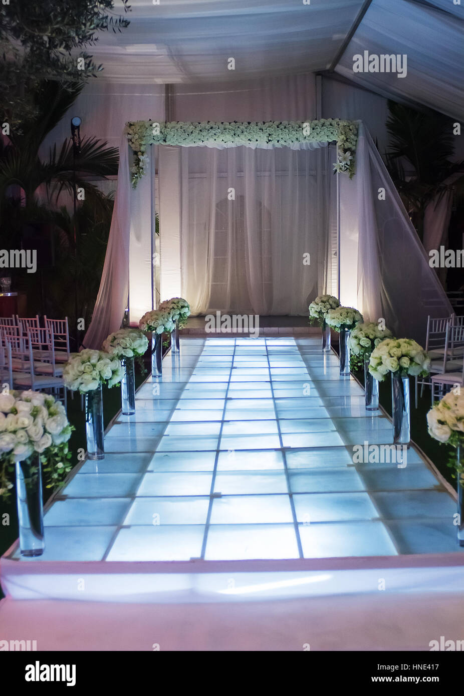 Beautiful photo of the Jewish Hupa , wedding putdoor Stock Photo - Alamy