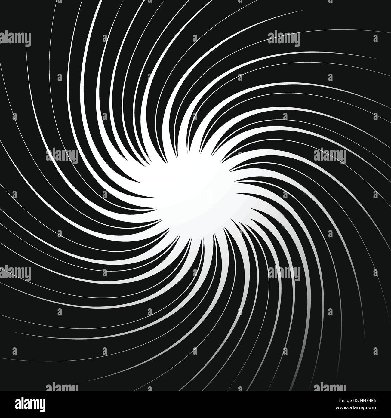 Rotating radial lines abstract element on black Stock Vector Image ...