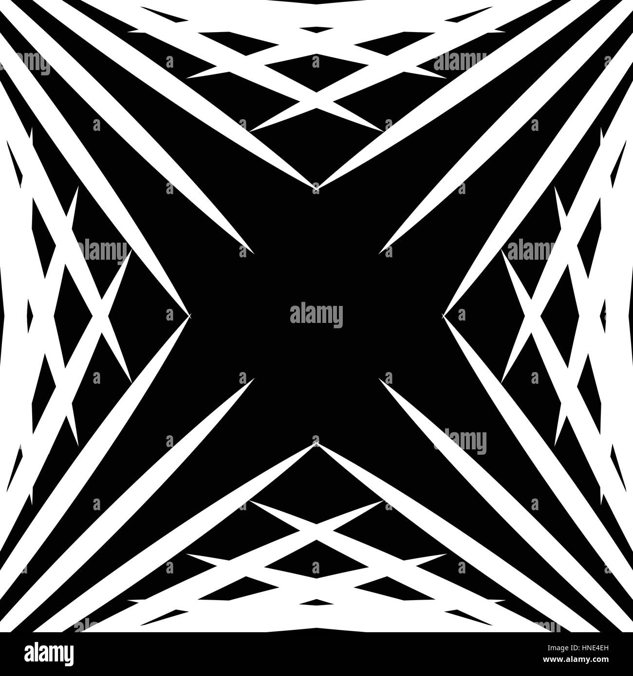 Squarish geometric graphic made of pointed lines. Edgy geometric ...