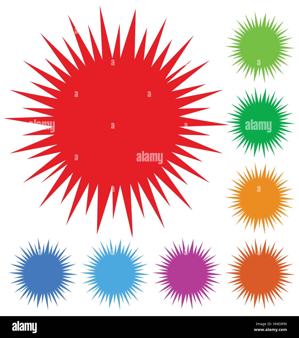 Radiating spikes Stock Vector Images - Alamy