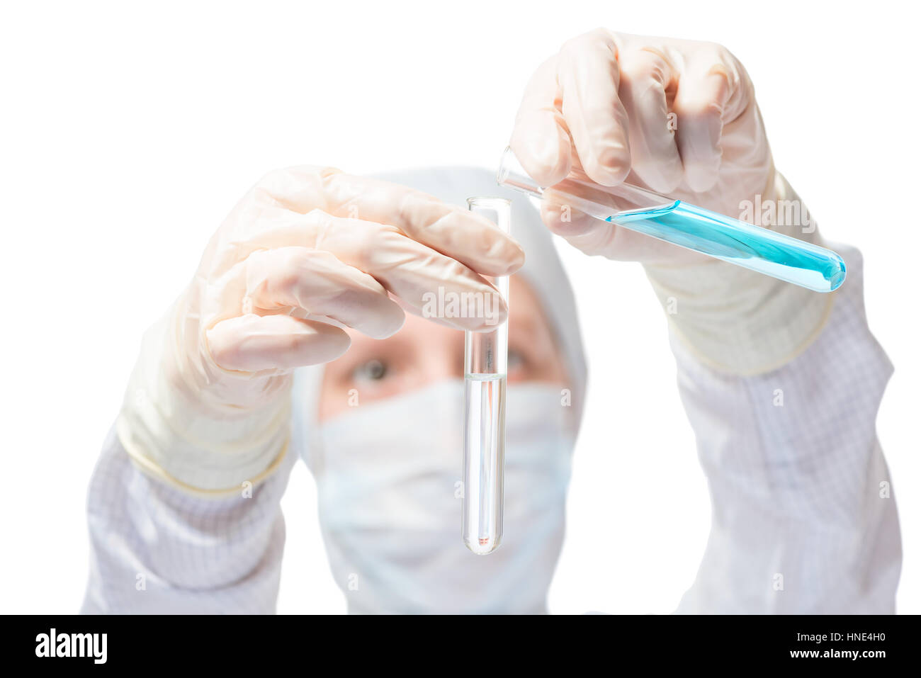 Scientist mixing chemicals hi-res stock photography and images - Alamy