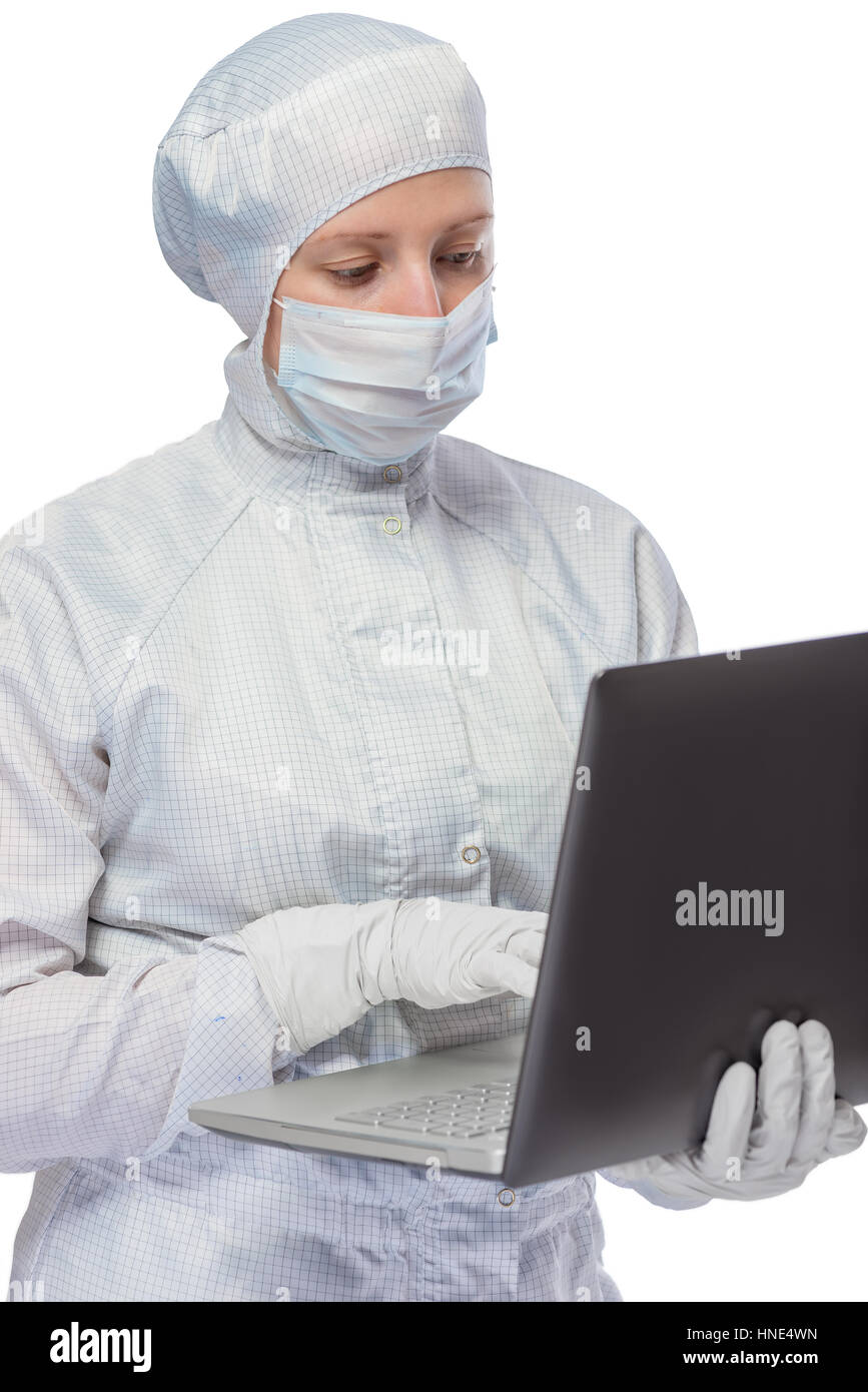 Vertical portrait lab assistant computer hi-res stock photography and ...