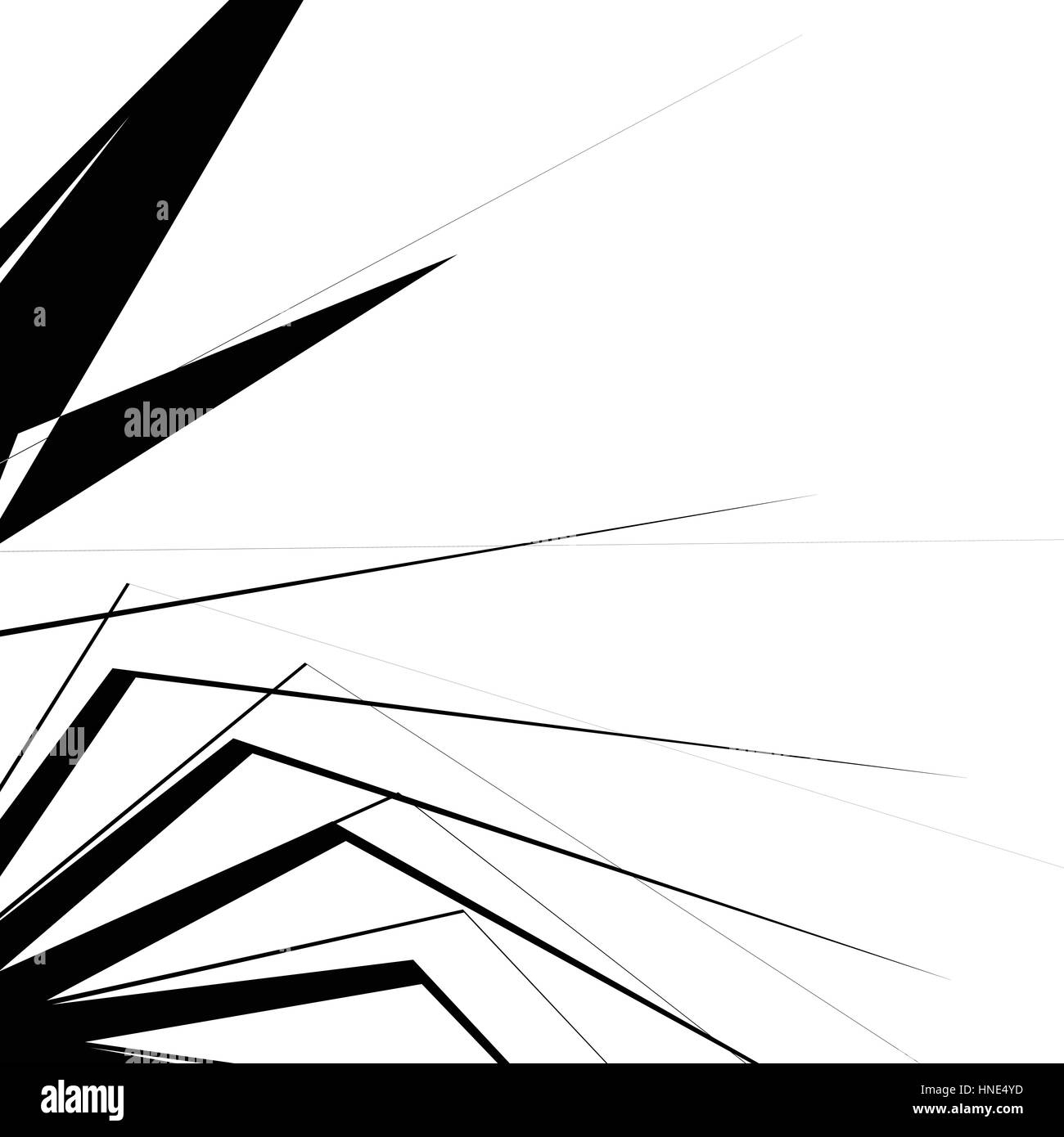 Abstraction with angular shapes Black and White Stock Photos & Images ...
