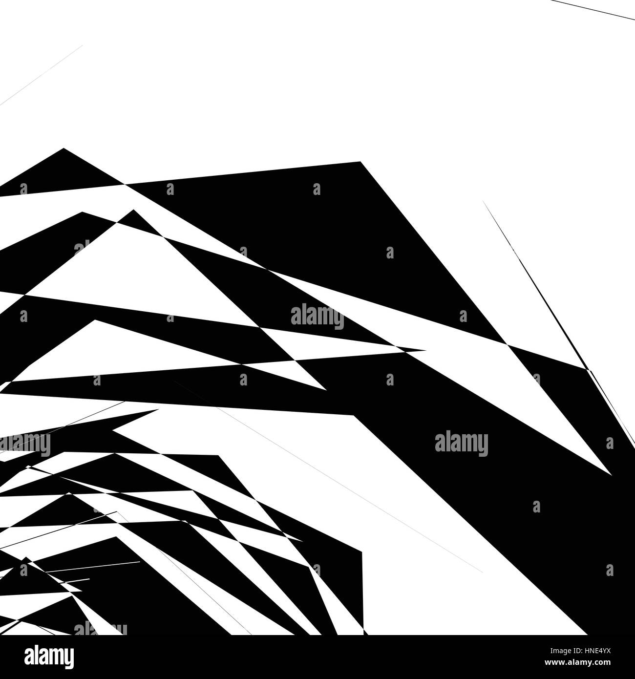 Geometric texture with random angular shapes. Monochrome art Stock ...