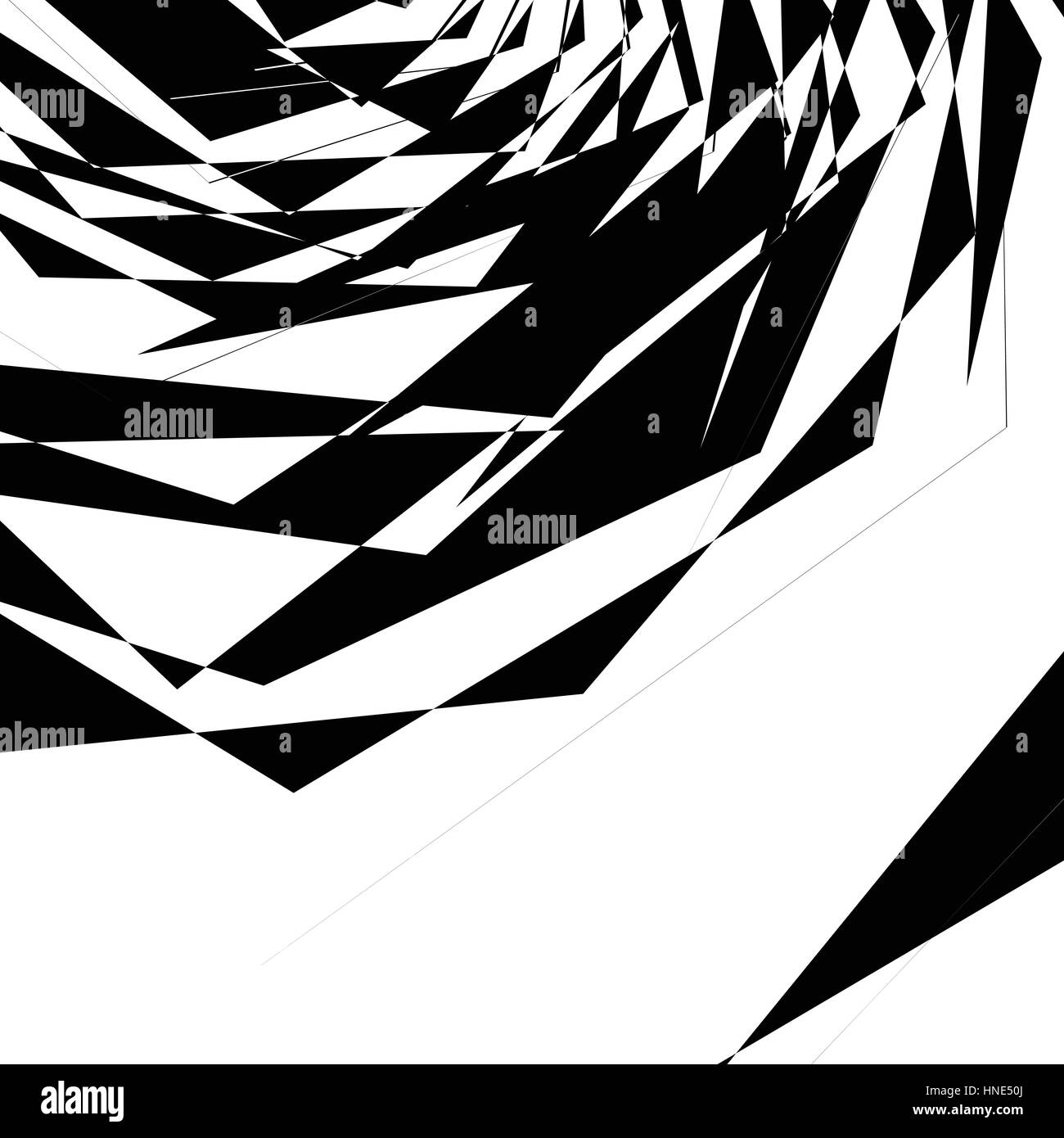 Geometric texture with random angular shapes. Monochrome art Stock ...