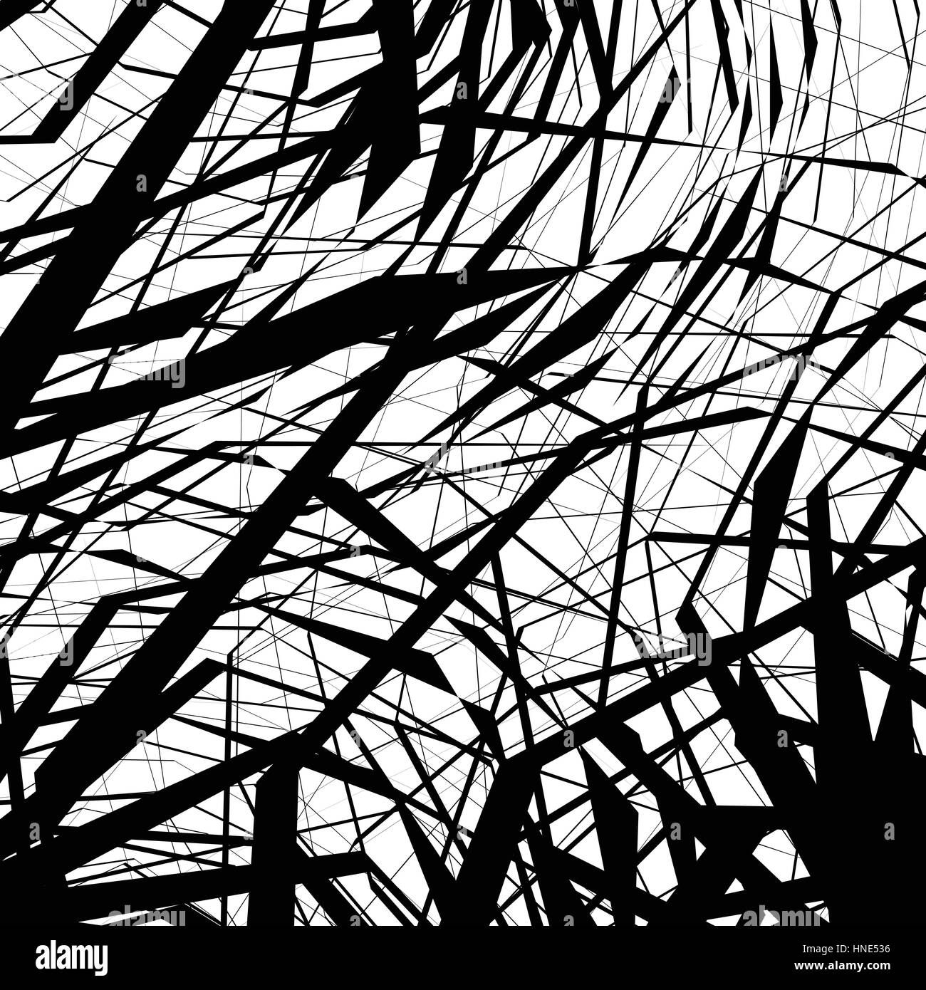 Geometric texture with random angular shapes. Monochrome art Stock ...