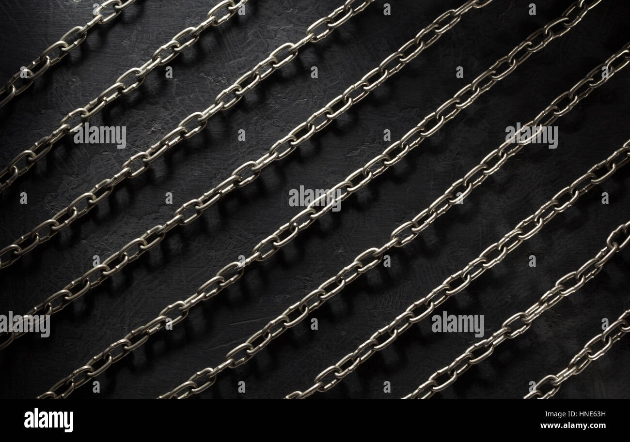 metal chain on black background Stock Photo - Alamy