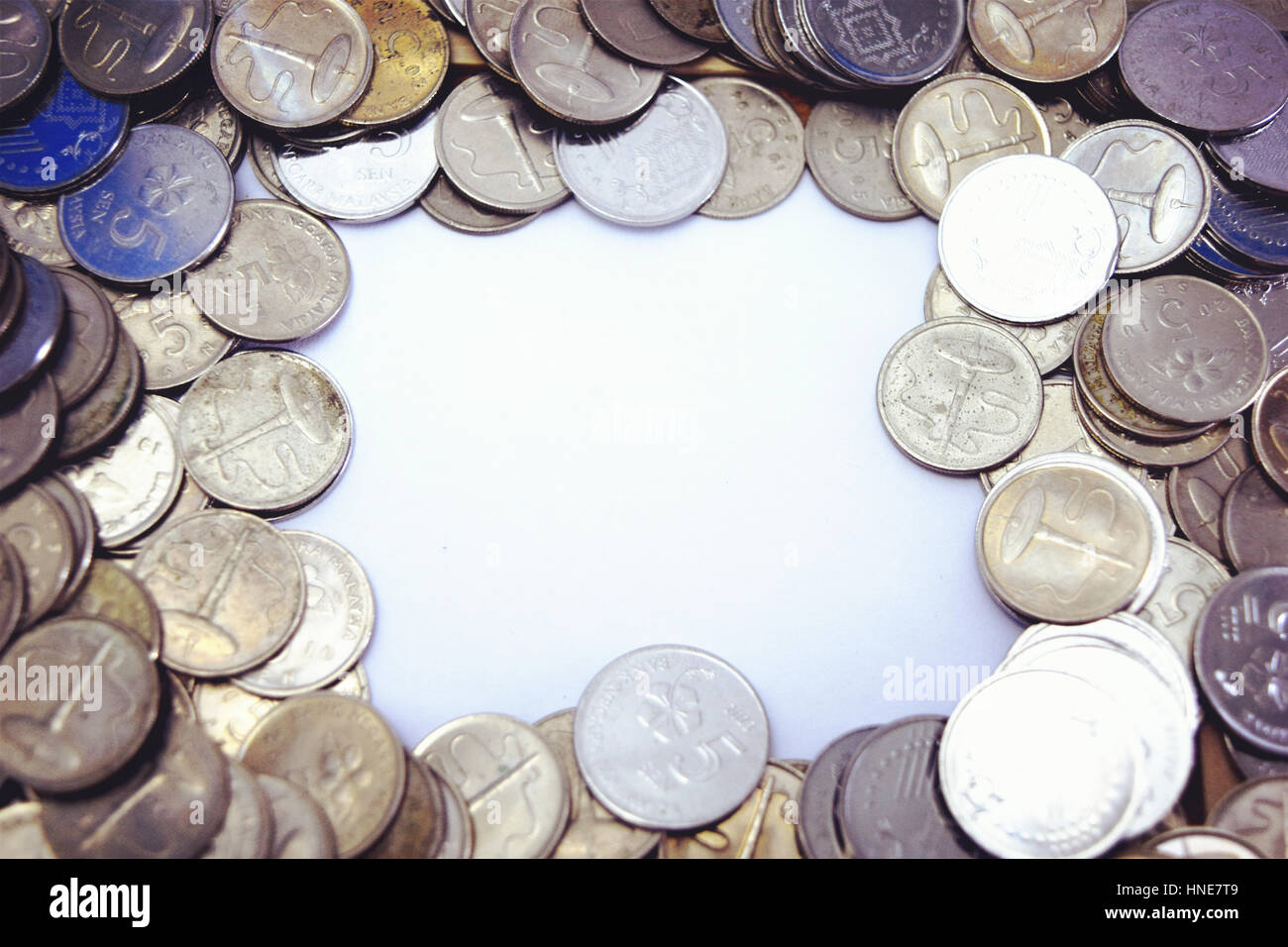 White coins hi-res stock photography and images - Alamy