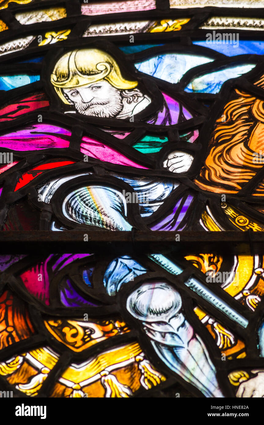 A small section of a stained glass window Stock Photo - Alamy