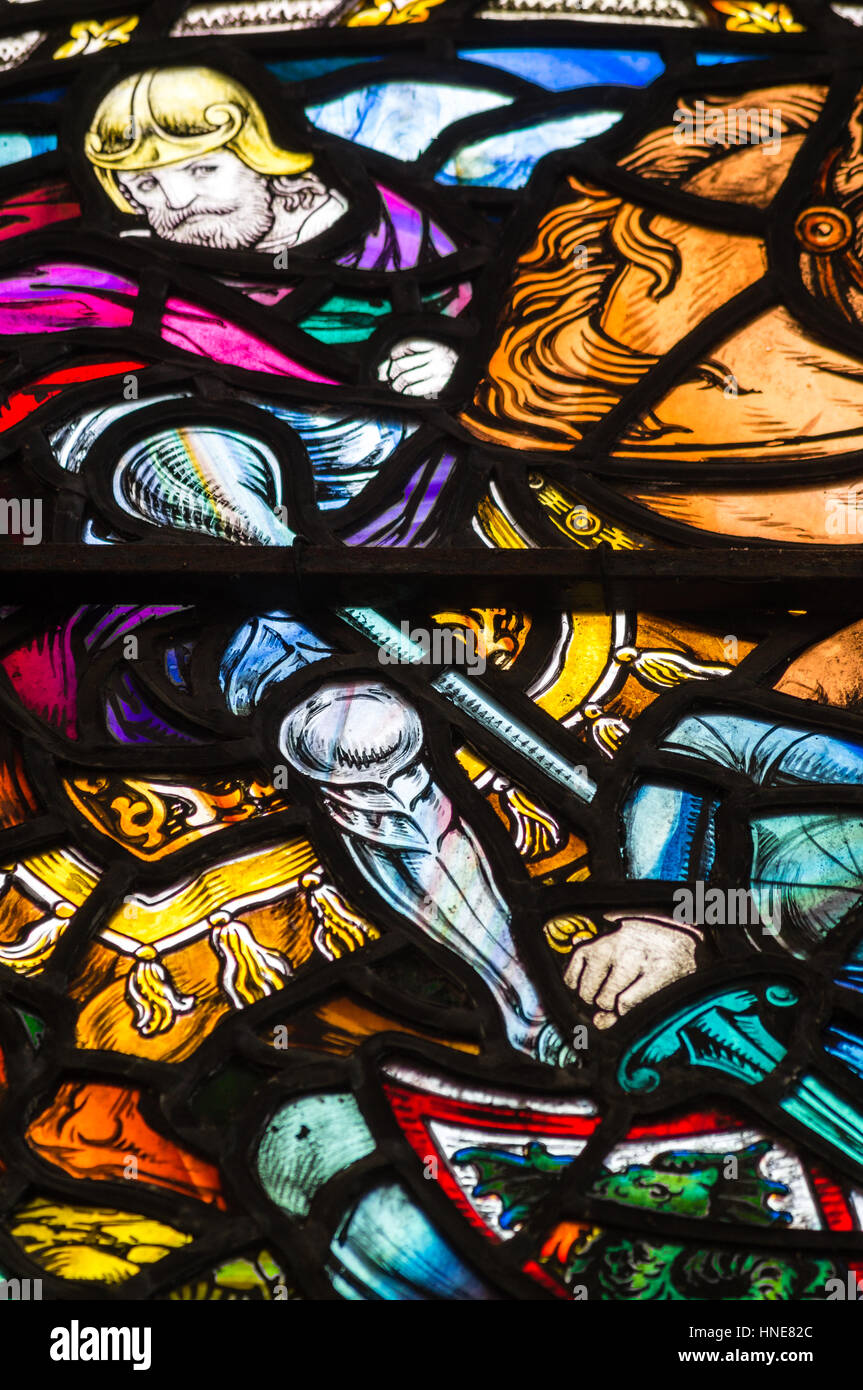 A small section of a stained glass window Stock Photo - Alamy