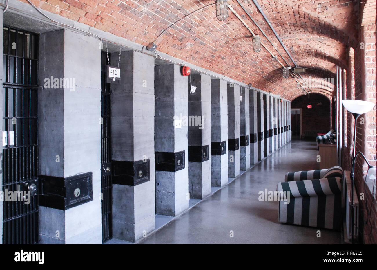 Montreal, CANADA - April 19 2014: Inside of HI-Ottawa Jail Hostel ...