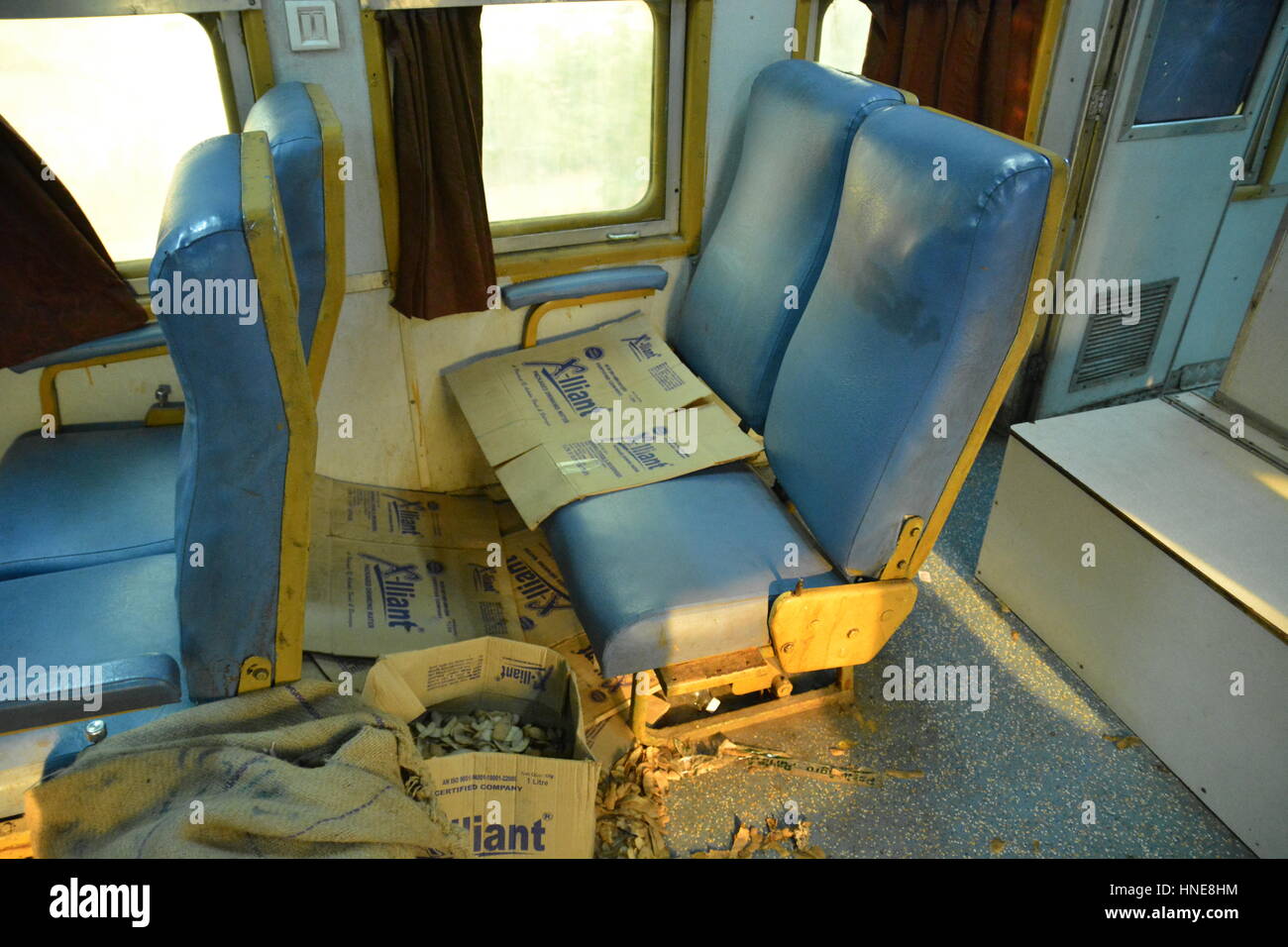 Goa, India - October 23, 2015 -Waste in indian train Stock Photo - Alamy