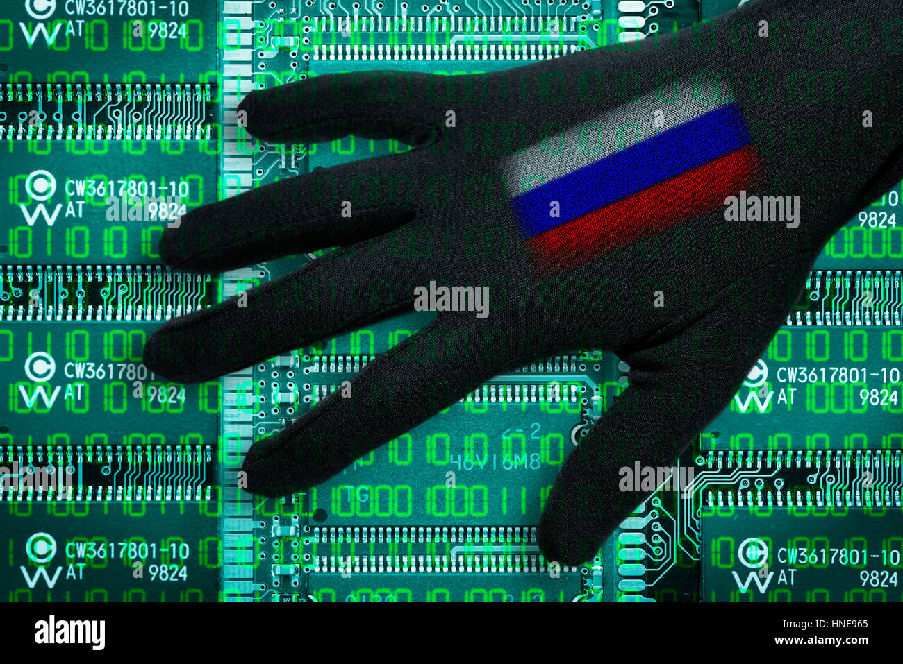 Russian hackers flag hi-res stock photography and images - Alamy