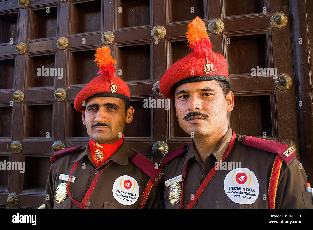 City Palace,guards, men, Udaipur, Rajasthan, india Stock Photo - Alamy