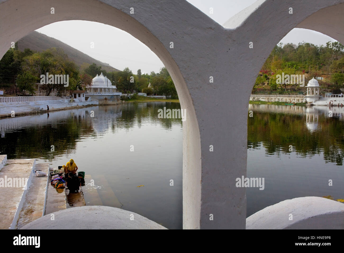Dudh Talai lake, in Asiad park,Udaipur, Rajasthan, india Stock Photo ...