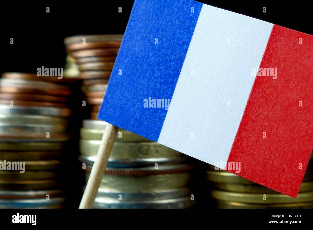 Stack coins money france hi-res stock photography and images - Alamy