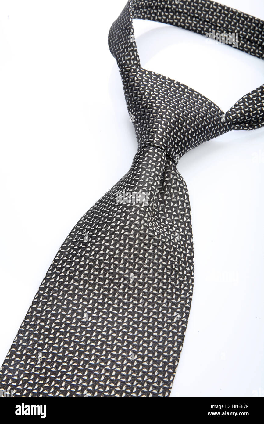 Tie on white background - close-up Stock Photo - Alamy