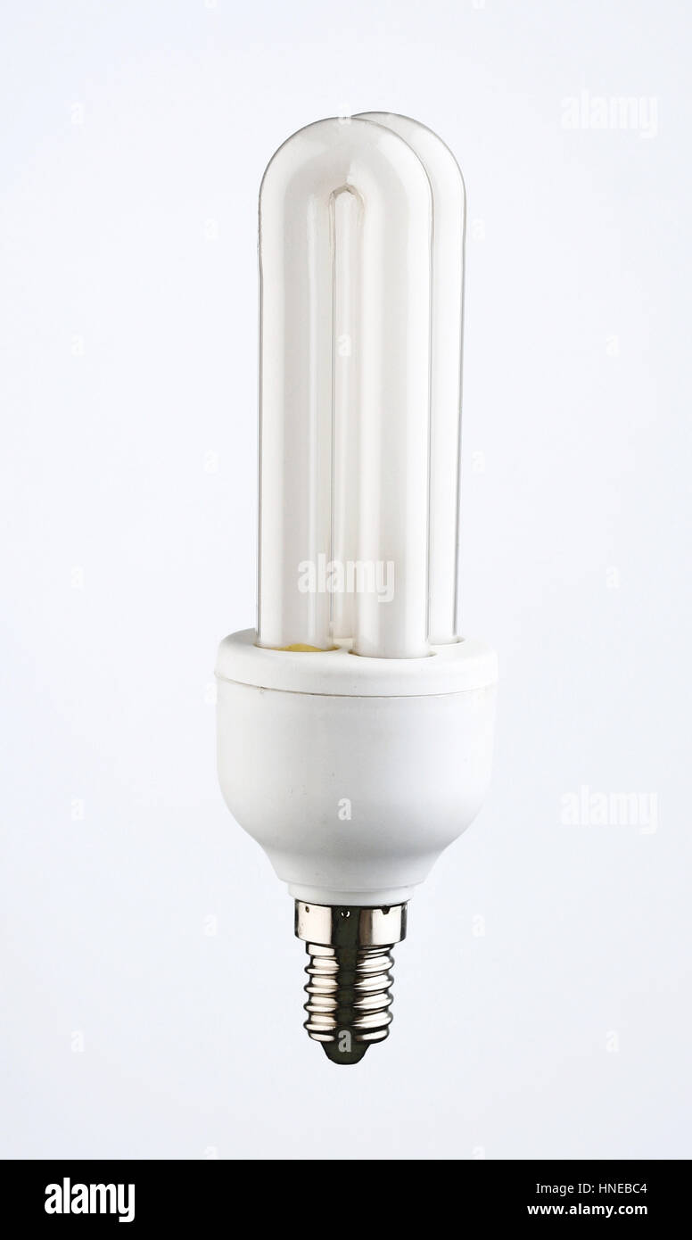 Energy saver light bulb on white background Stock Photo - Alamy
