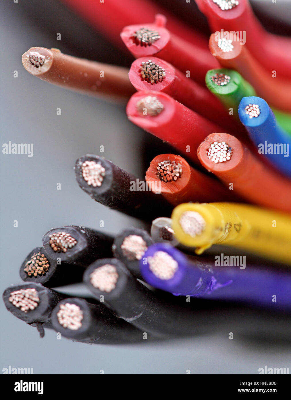 Computer cables on white background Stock Photo - Alamy