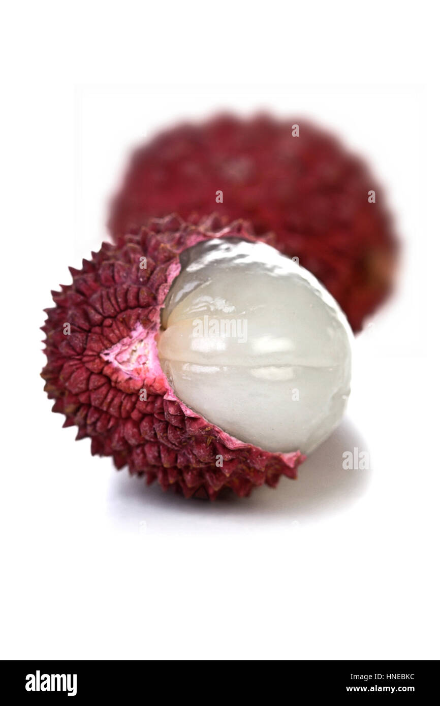 Close-up of lichee fruit - studio shot Stock Photo - Alamy