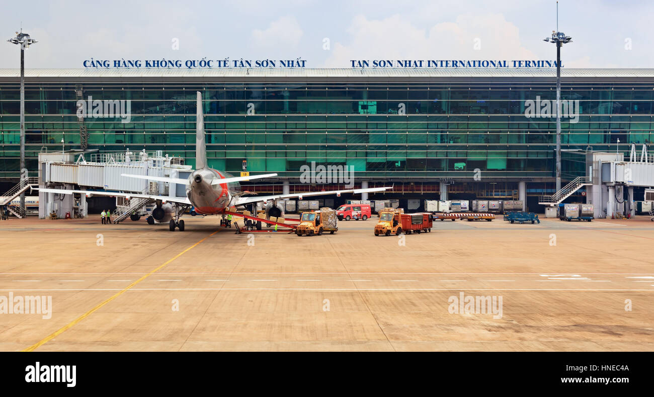 Ho Chi Minh, Vietnam - September 5, 2015: Aircraft of asian low cost ...