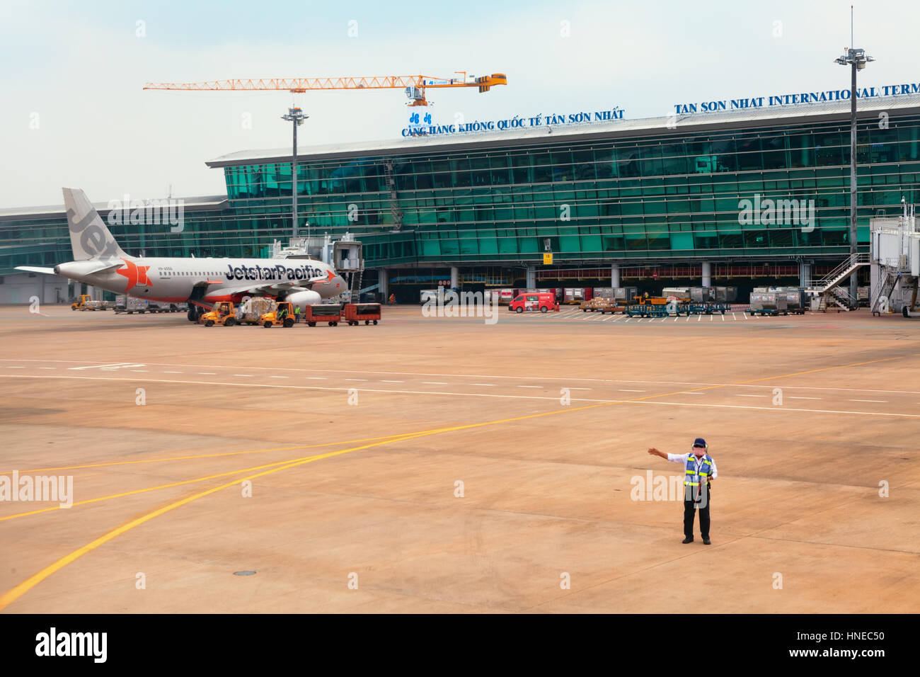 Ho Chi Minh, Vietnam - September 5, 2015: Aircraft of asian low cost ...