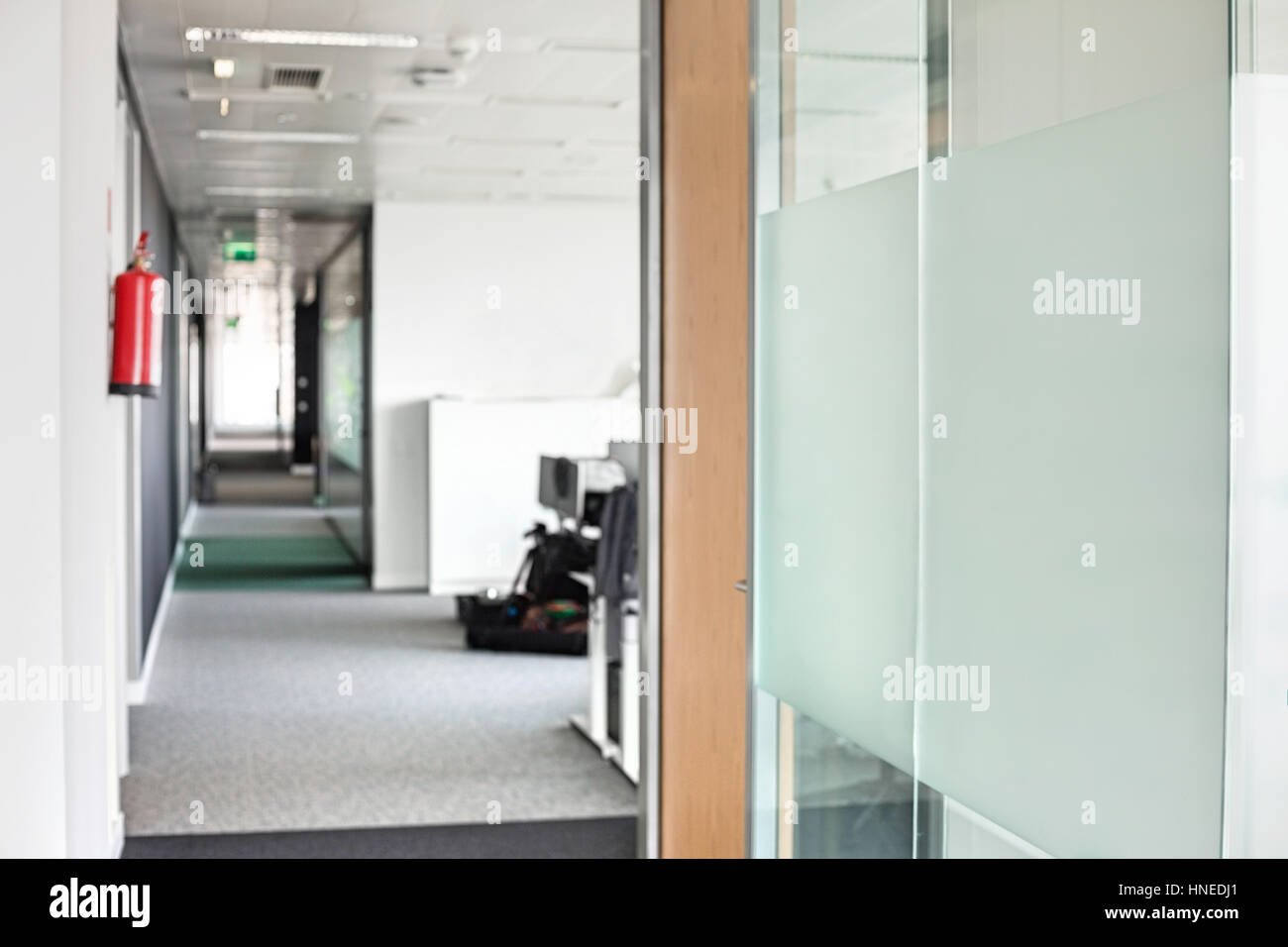 Office interior design passage hi-res stock photography and images - Alamy