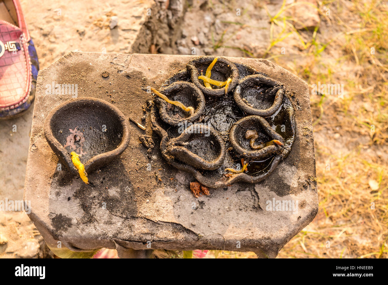 fire lamps at entrance of a religious place .antique fire lamps ...