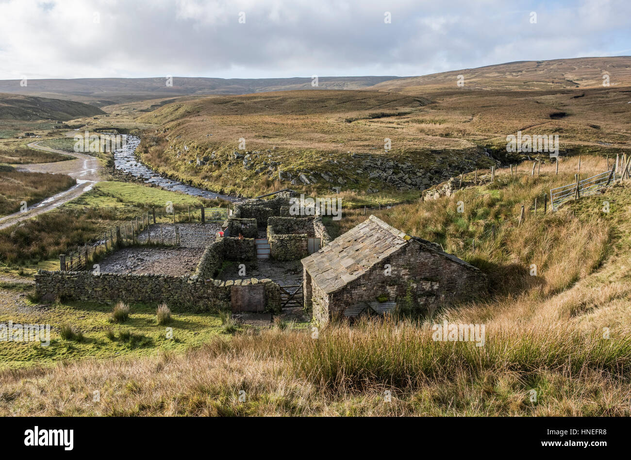 Sheepfold and shepherd's hut besides Little Sleddale Beck, Birkdale ...