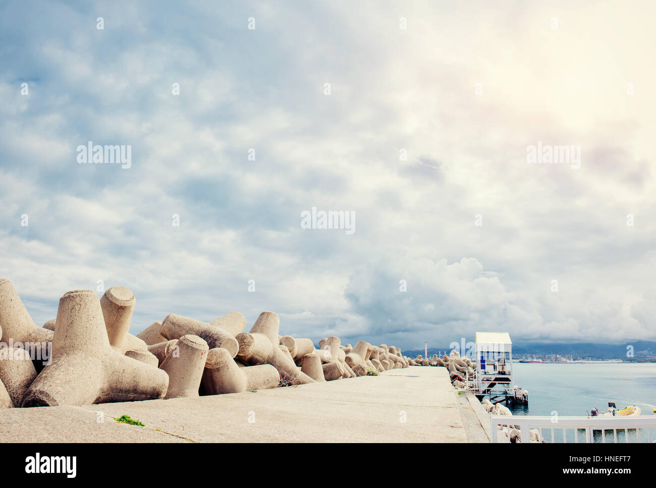 Port of Santa Maria Maggiore in Milazzo town, Sicily, Italy Stock Photo ...