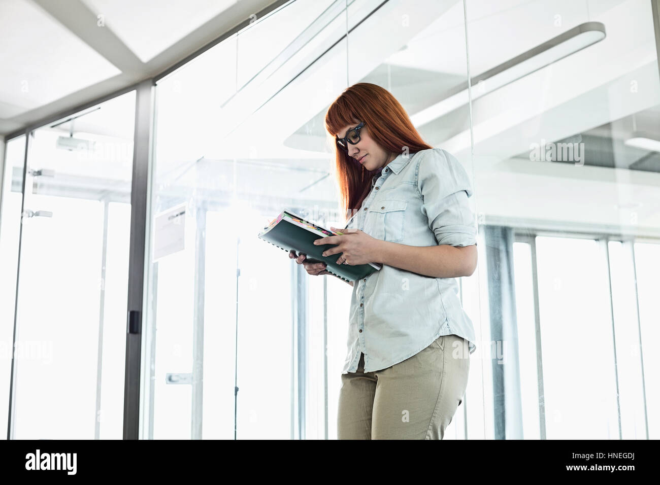 Person office reading folder hi-res stock photography and images - Alamy