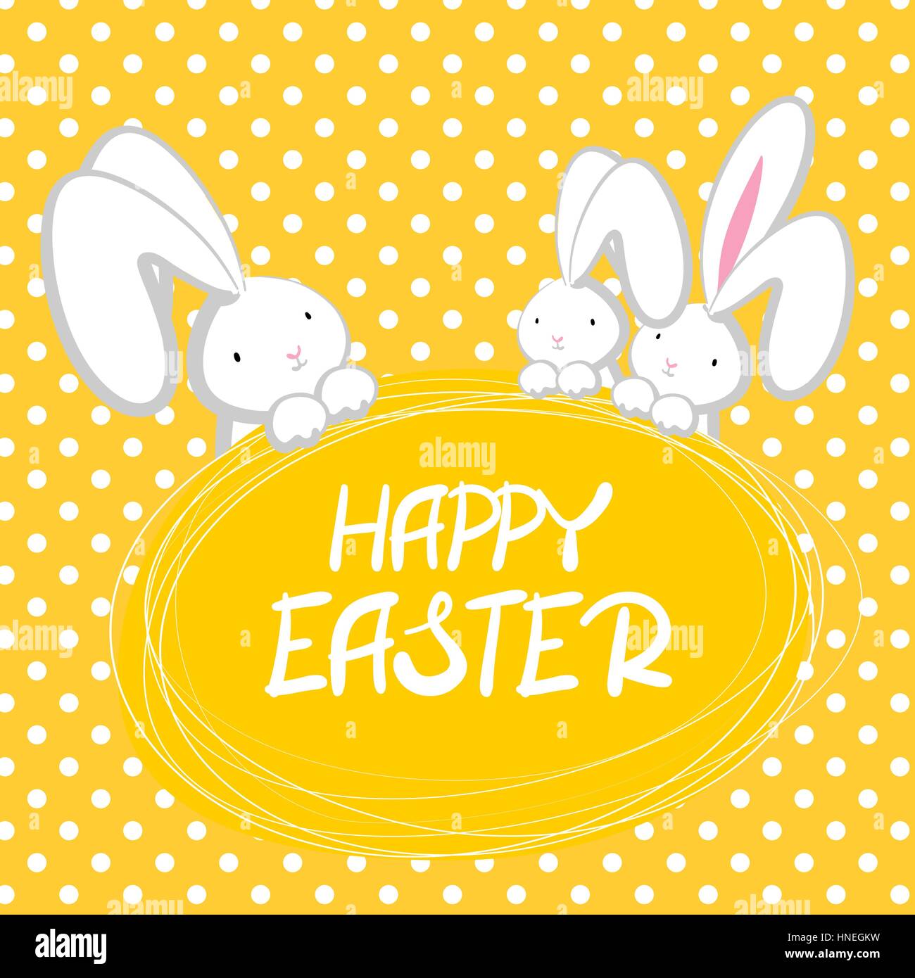 Three cute rabbit yellow comic bubble Stock Vector Image & Art - Alamy