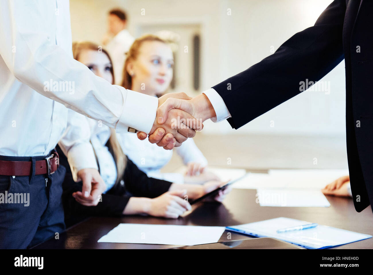 Business men hand shake Stock Photo - Alamy