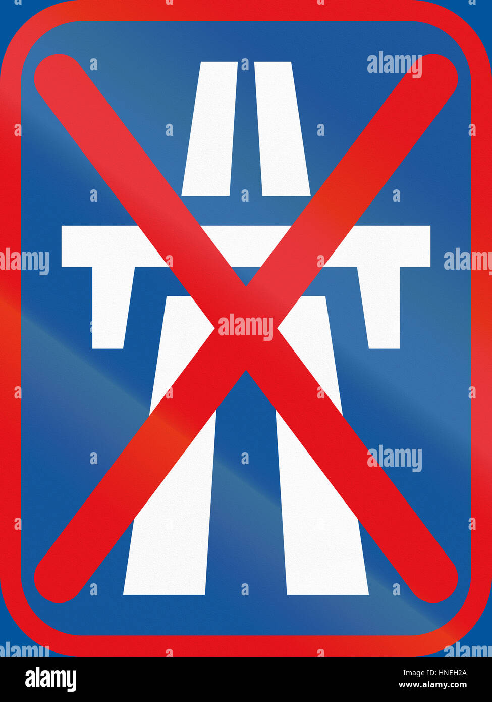 Road sign dual carriageway ends hi-res stock photography and images - Alamy