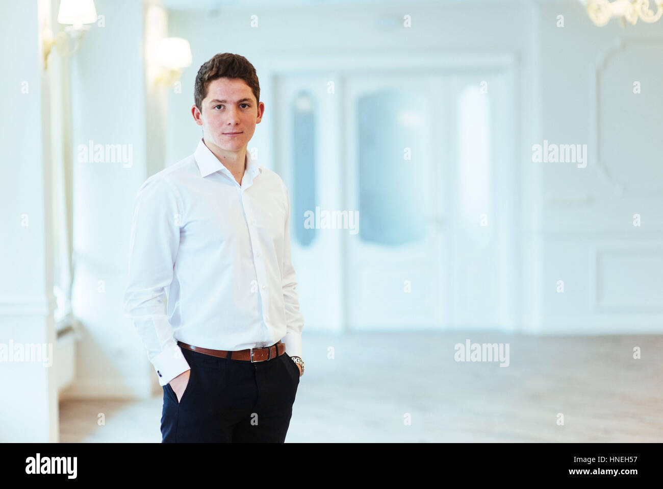 Portrait of a confident student Stock Photo - Alamy