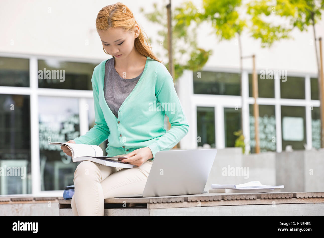 Campus reading hi-res stock photography and images - Alamy