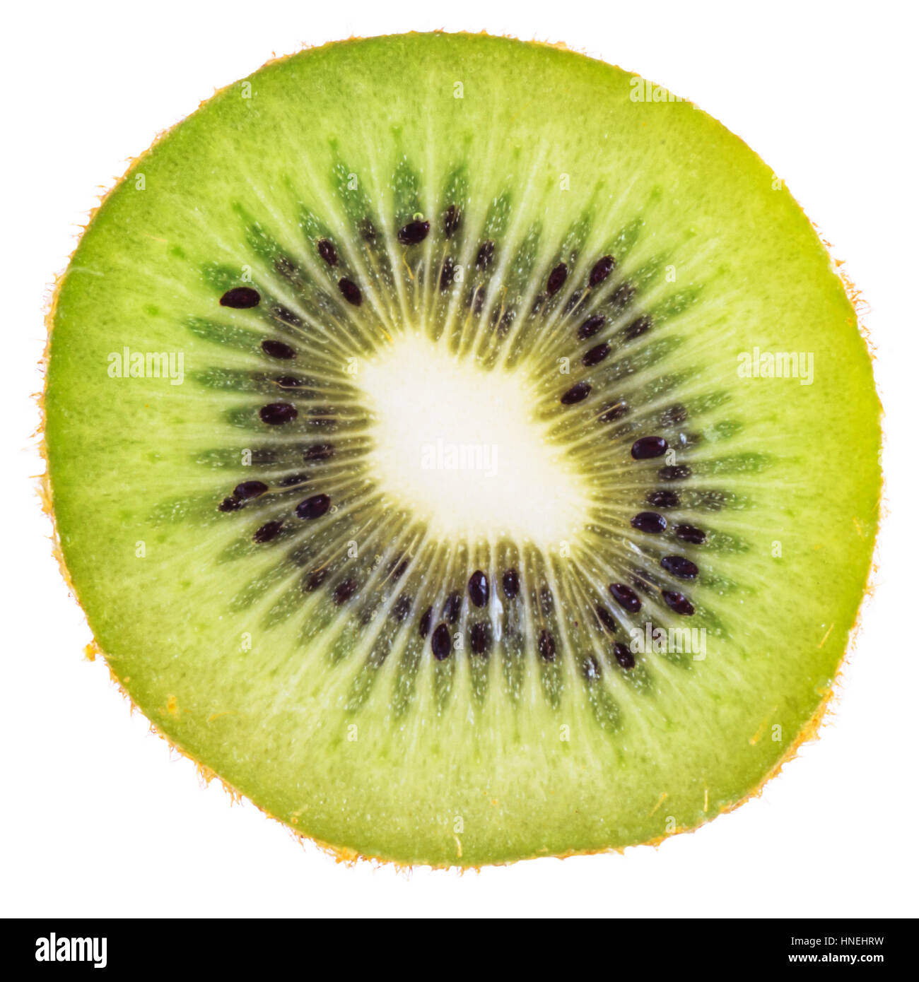 Cross section of ripe kiwi isolated on white background Stock Photo - Alamy