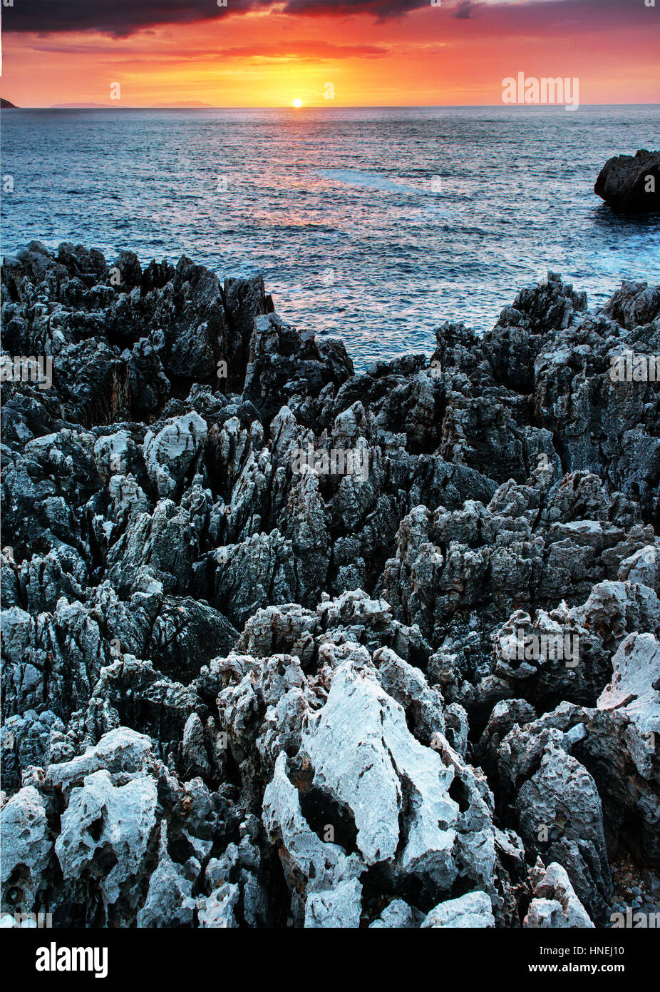 Spring view of the coast at sunset city Trapani. Sicily Stock Photo - Alamy